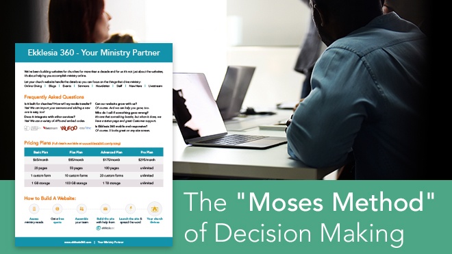 The Moses Method for Church Website Decision Making
