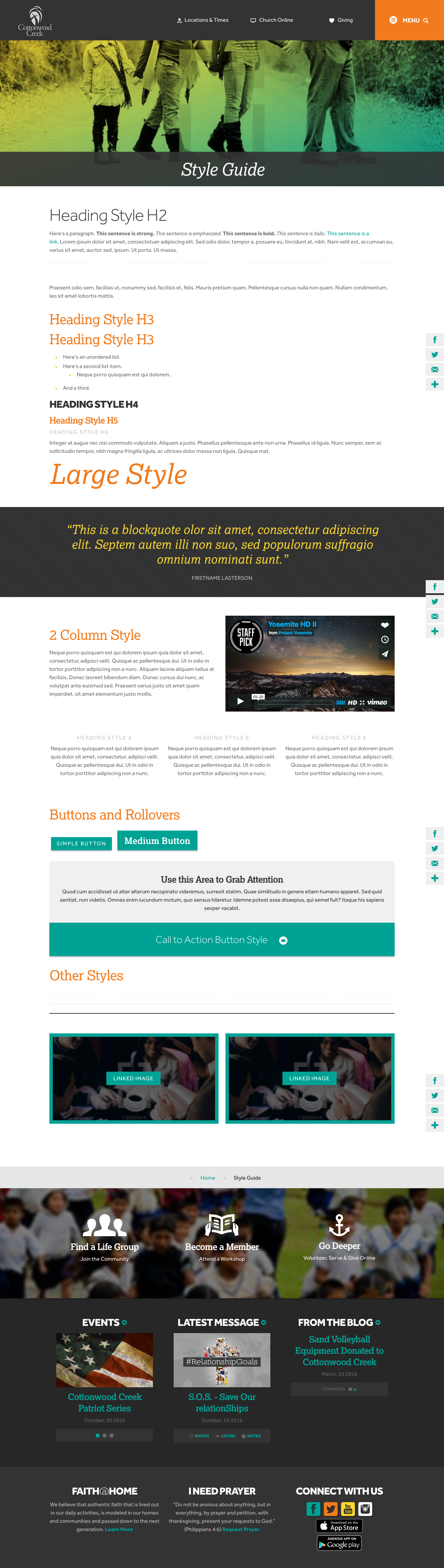 How to Build a Church Graphic Design Style Guide, Part 2 [Examples]